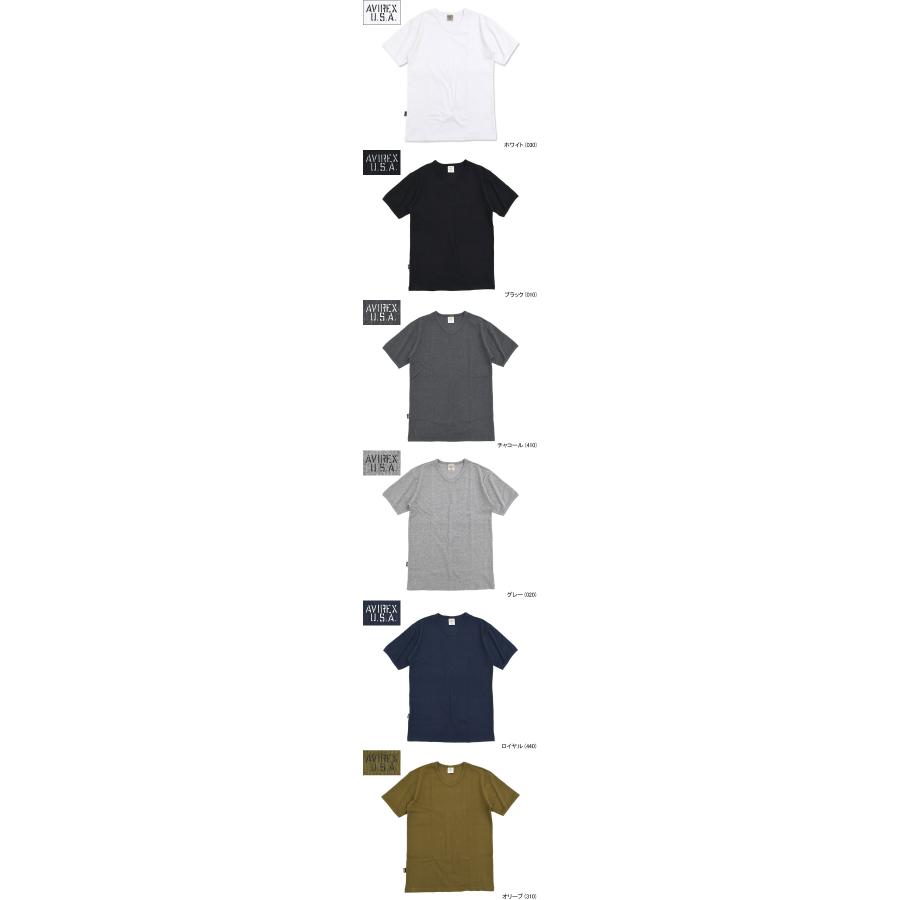 アビレックス Tシャツ 半袖 AVIREX メンズ デイリー リブ Vネック ( Daily Rib V Neck S/S Tee カットソー トップス 7834934008 6143501 ...