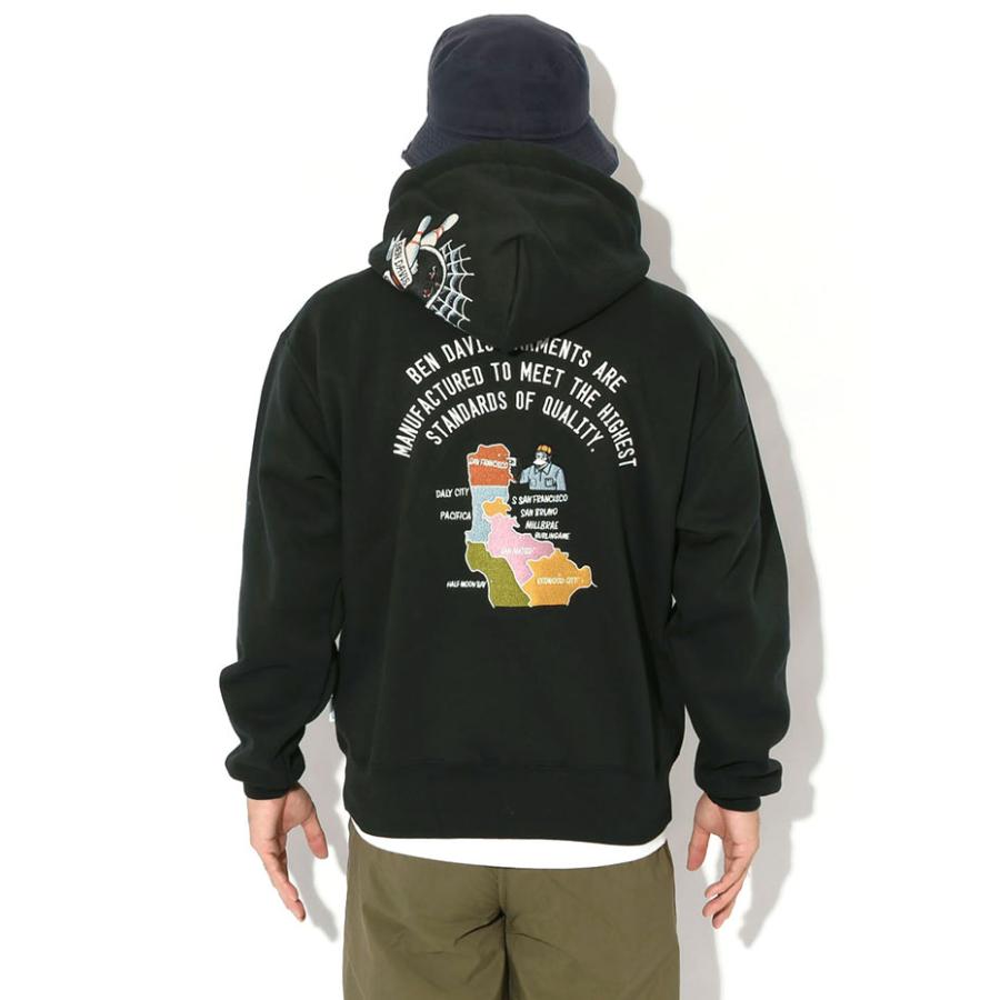 BEN DAVIS（ベンデイビス） パーカー ジップアップ メンズ スーベニア