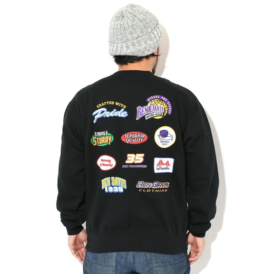 BEN DAVIS ベンデイビス トレーナー メンズ バリオス パッチ クルー スウェット ( C-2780055 Various Patch ...