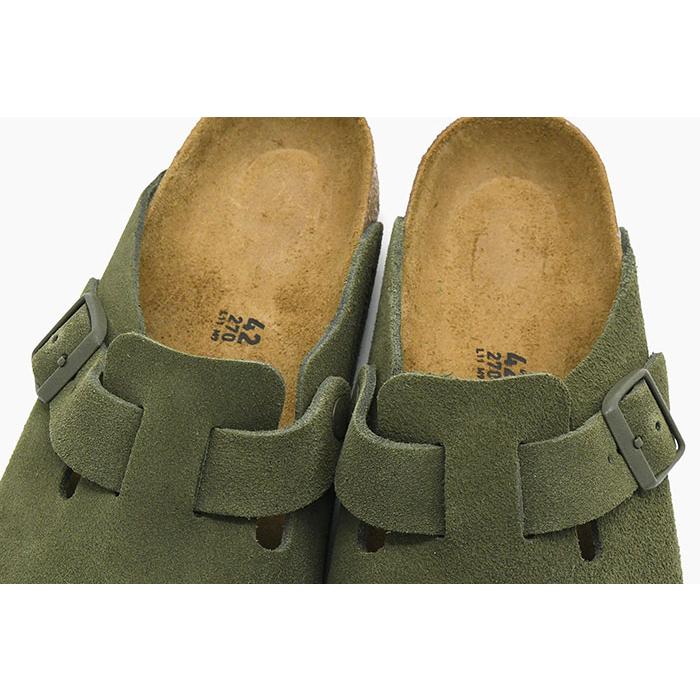 BIRKENSTOCK ビルケンシュトック サンダル メンズ 男性用 ボストン スエード レザー Thyme ( BOSTON SUEDE ...