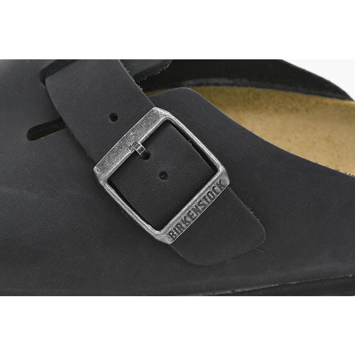 BIRKENSTOCK ビルケンシュトック サンダル メンズ 男性用 ボストン オイルド レザー Black レギュラー ( BOSTON ...