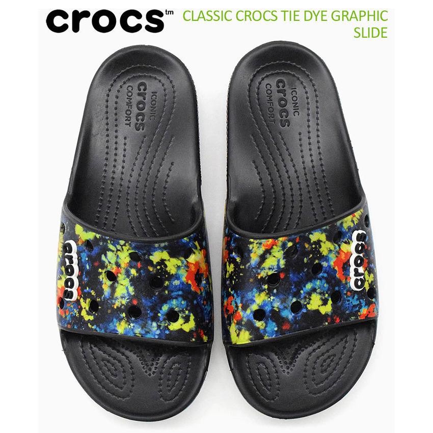crocs クロックス サンダル メンズ 男性用 クラシック タイダイ グラフィック スライド ( CLASSIC CROCS TIE DYE ...