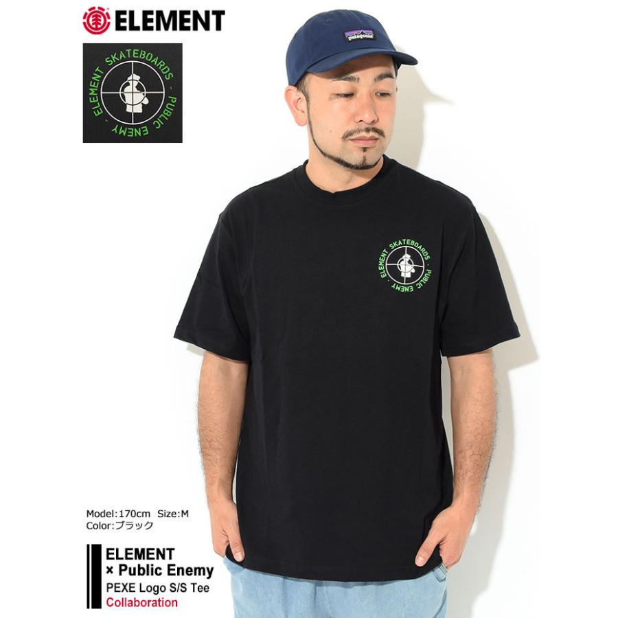 ELEMENT エレメント Tシャツ 半袖 メンズ パブリック エネミー PEXE ロゴ コラボ ( Public Enemy Logo S/S Tee カットソー BC021-204 )[M ...