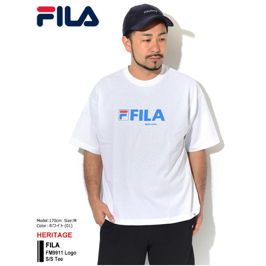 FILA フィラ Tシャツ 半袖 メンズ FM9911 ロゴ ( Logo Tee HERITAGE ビッグシルエット オーバーサイズ ...