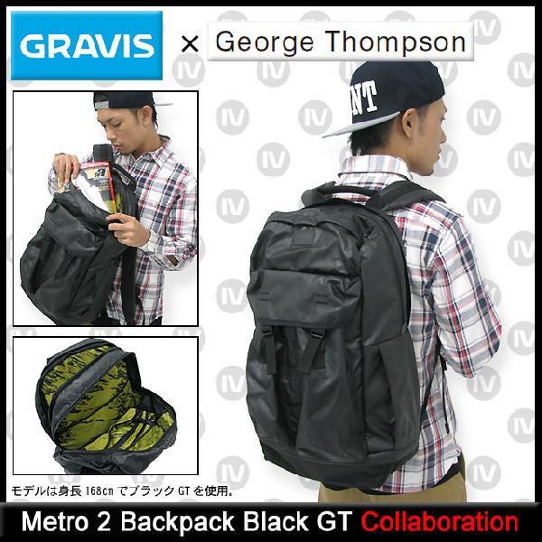 グラビス gravis×George Thompson メトロ 2 バックパック ブラックGT コラボ メンズ & レディース(Metro 2 Backpack Black GT ...