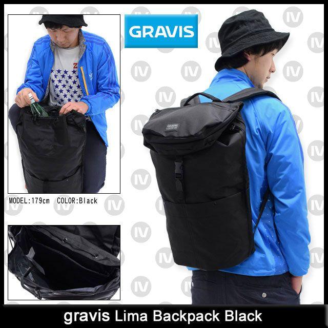 グラビス gravis リマ バックパック ブラック メンズ & レディース(gravis Lima Backpack Black バッグ ...