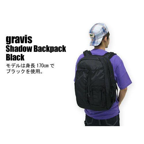 gravis グラビス シャドウ バックパック ブラック メンズ & レディース(gravis Shadow Backpack Black ...