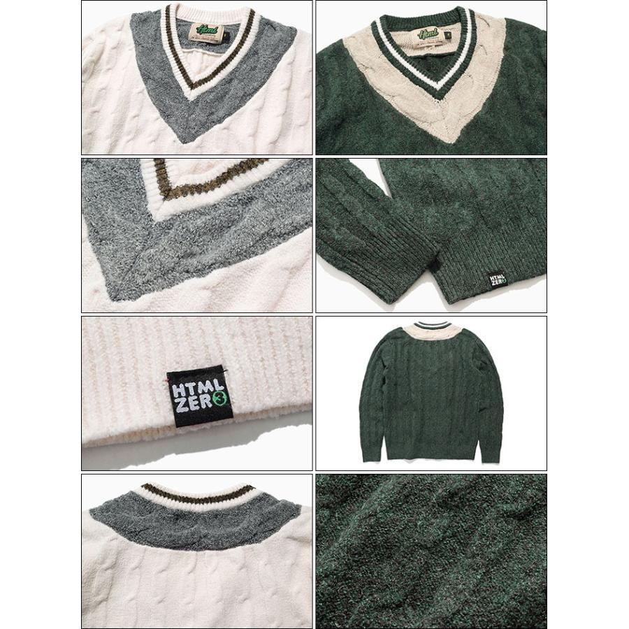 HTML03 エイチティエムエル ゼロスリー セーター HTML ZERO3 メンズ スチューデント チルデン ニット(Student Chiruden Knit Sweater HTML ...