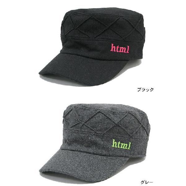 エイチ・ティー・エム・エル html キャップ ローゼンジ ワーク Cap(HTML Lozenge Work Cap 帽子) :HTM ...