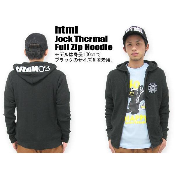 HTML03 html(エイチ・ティー・エム・エル) Jock Thermal Full Zip Hoodie : ice field ...