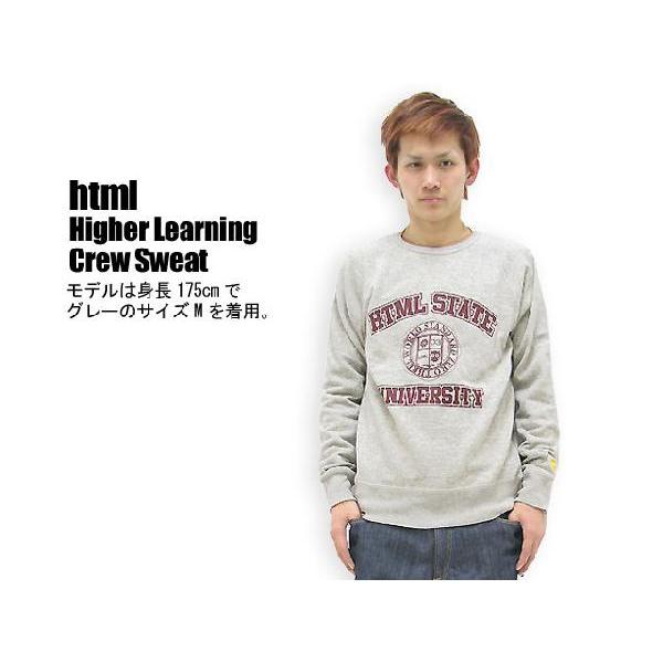 HTML03 html(エイチ・ティー・エム・エル) Higher Learning Crew Sweat : ice field - 通販 - Yahoo!ショッピング