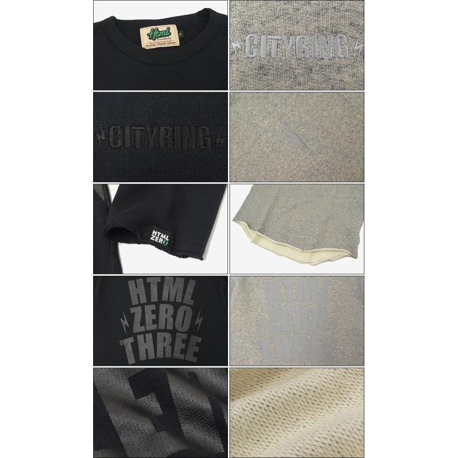HTML03 エイチティエムエル ゼロスリー トレーナー HTML ZERO3 メンズ ブリンク ヤード カット オフ スウェット(Blink Yard Sweat) : ice field ...