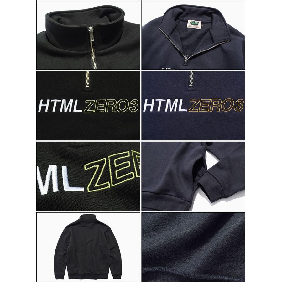 HTML03 エイチティエムエル ゼロスリー トレーナー HTML ZERO3 メンズ クラシカル ハーフ ジップ スウェット(Classical Half Zip Sweat HTML ...