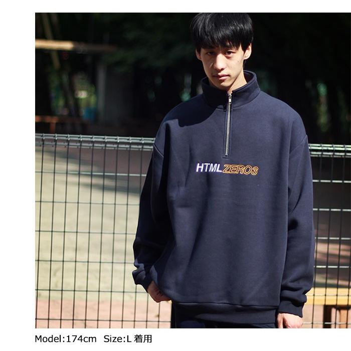 HTML03 エイチティエムエル ゼロスリー トレーナー HTML ZERO3 メンズ クラシカル ハーフ ジップ スウェット(Classical Half Zip Sweat HTML ...