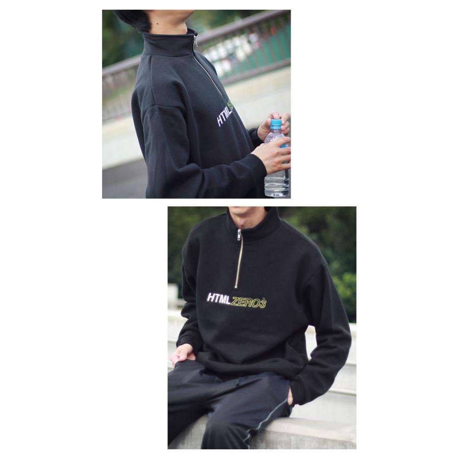 HTML03 エイチティエムエル ゼロスリー トレーナー HTML ZERO3 メンズ クラシカル ハーフ ジップ スウェット(Classical Half Zip Sweat HTML ...
