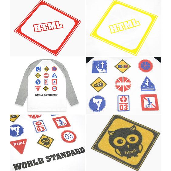 HTML03 html(エイチ・ティー・エム・エル) Pumped Signs L/S Raglan : ice field - 通販 - Yahoo!ショッピング