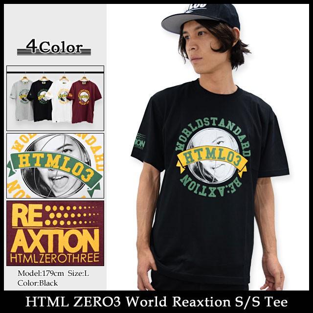 HTML03 エイチティエムエル ゼロスリー HTML ZERO3 Tシャツ 半袖 メンズ ワールド リアクション(World Reaxtion S/S Tee カットソー トップス ...