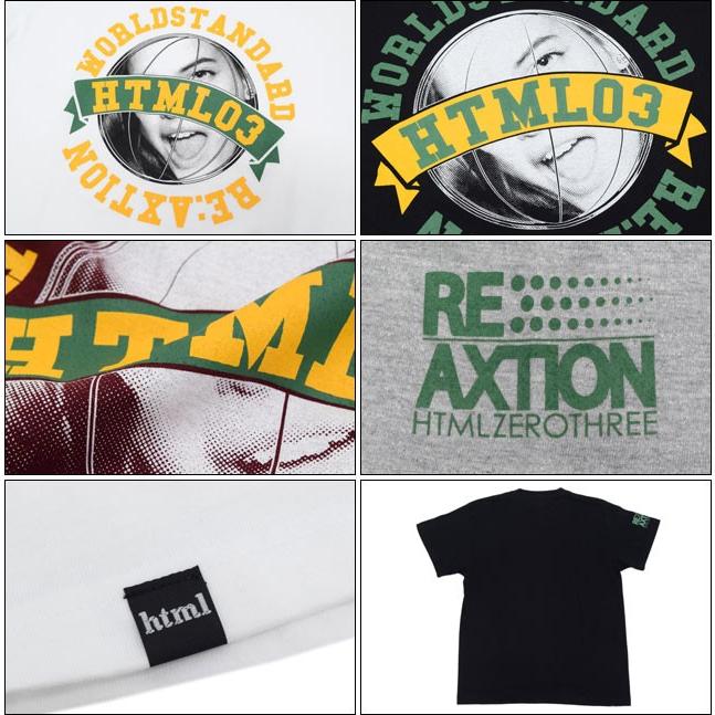 HTML03 エイチティエムエル ゼロスリー HTML ZERO3 Tシャツ 半袖 メンズ ワールド リアクション(World Reaxtion S/S Tee カットソー トップス ...