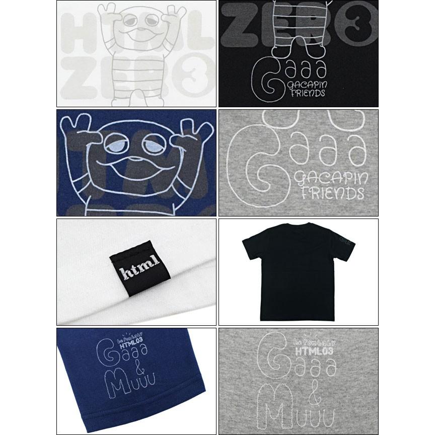 HTML03 エイチティエムエル ゼロスリー HTML ZERO3 Tシャツ 半袖 レディース & メンズ ガチャピン ガー キッキー コラボ(Gachapin Gaaa Kicky Tee ...