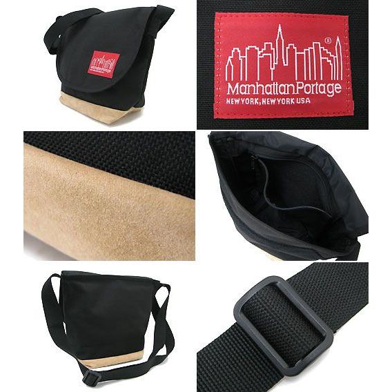 Manhattan Portage（マンハッタンポーテージ） スエード ファブリック カジュアル スモール メッセンジャーバッグ ...