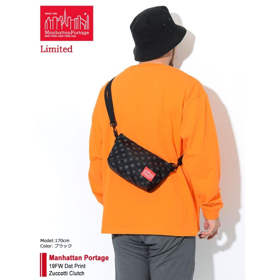 Manhattan Portage マンハッタンポーテージ ショルダーバッグ 19FW ドット プリント ズコッティ クラッチ ...
