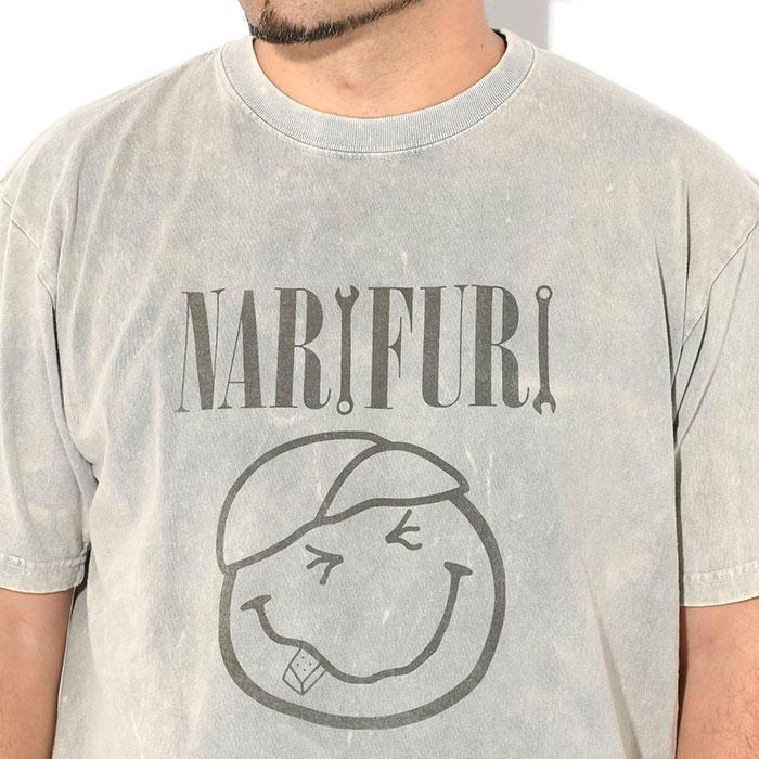 narifuri ナリフリ Tシャツ 半袖 メンズ スマイル ピグメント ダイ プリント コラボ ( narifuri×SMILE ...