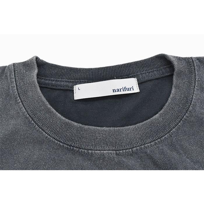 ナリフリ Tシャツ 半袖 narifuri メンズ スマイル ピグメント ダイ プリント コラボ ( narifuri×SMILE ...