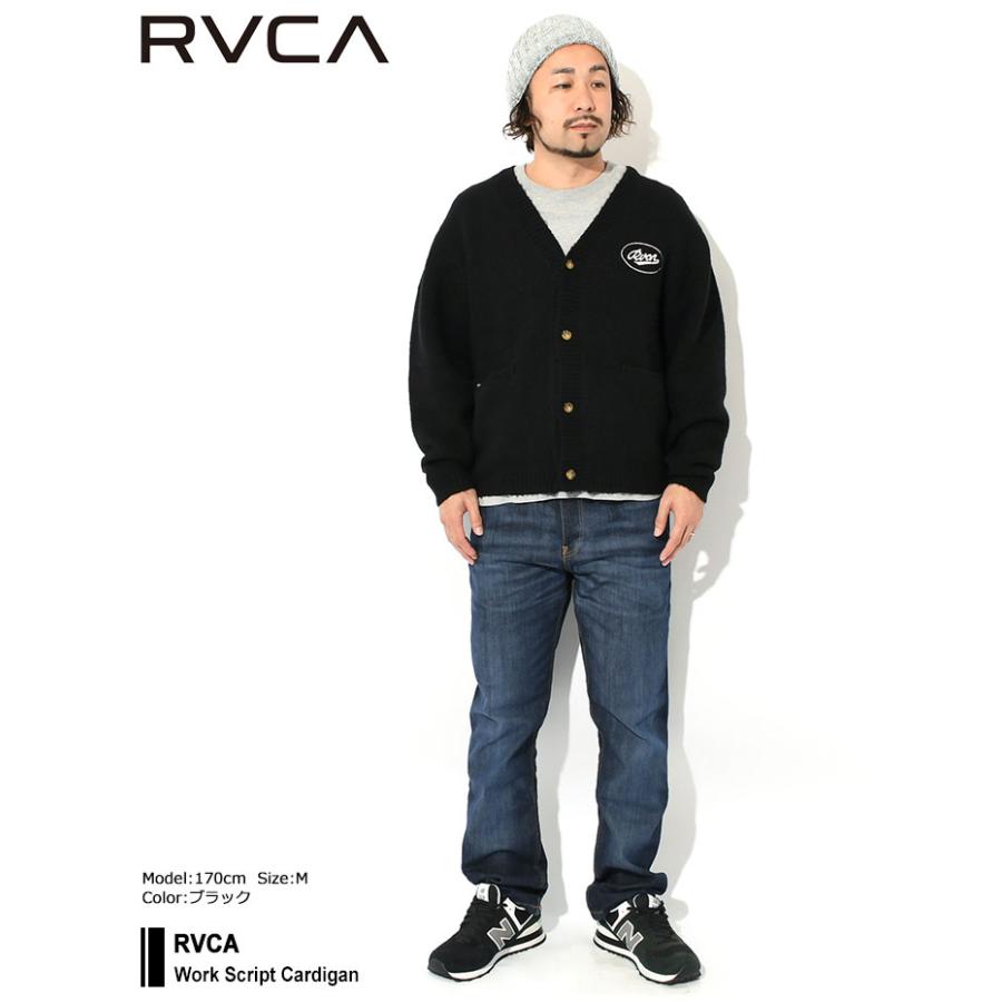 ルーカ カーディガン RVCA メンズ ワーク スクリプト (Work Script Cardigan ビッグシルエット オーバーサイズ Vネック トップス BC042-092) :RVC ...