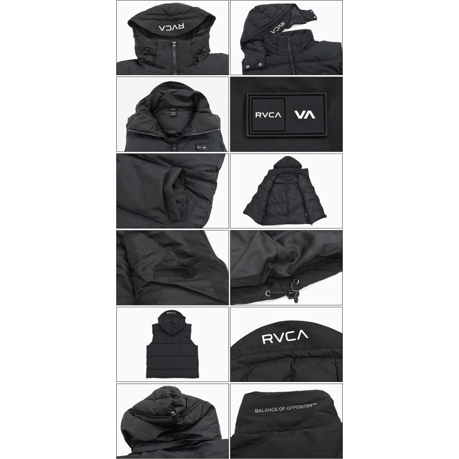RVCA（ルーカ） ジャケット メンズ バイザー フーデッド パファー ベスト ( Visor Hooded Puffer Vest 中綿 ...