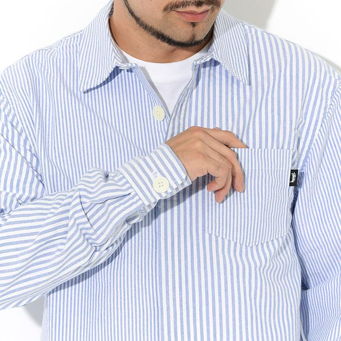 STUSSY ステューシー シャツ 長袖 メンズ Big Button Oxford ( stussy shirt オックスフォードシャツ ...