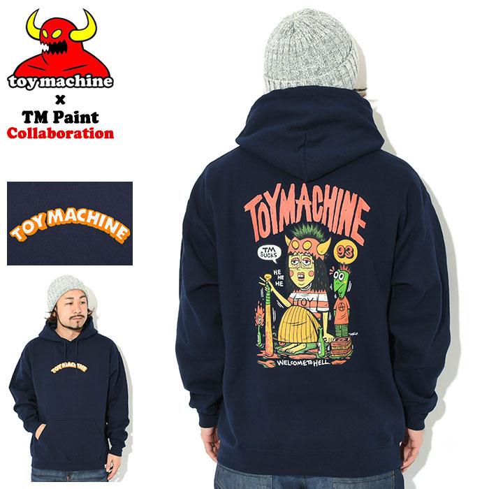 TOY MACHINE トイマシーン パーカー プルオーバー メンズ TM ペイント ウェルカム トゥ ヘル スウェット コラボ ...