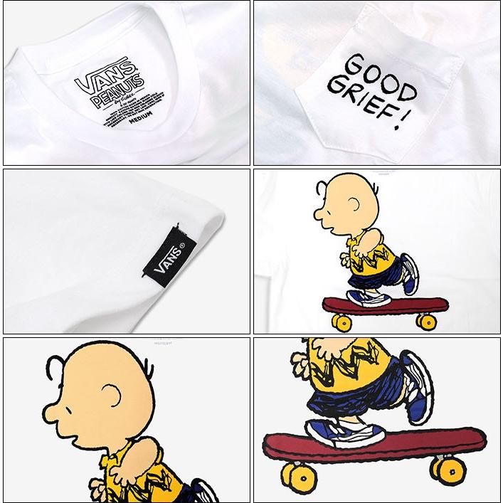 VANS（ヴァンズ） バンズ VANS Tシャツ 半袖 メンズ ピーナッツ グッド グリーフ ポケット コラボ(vans×PEANUTS ...