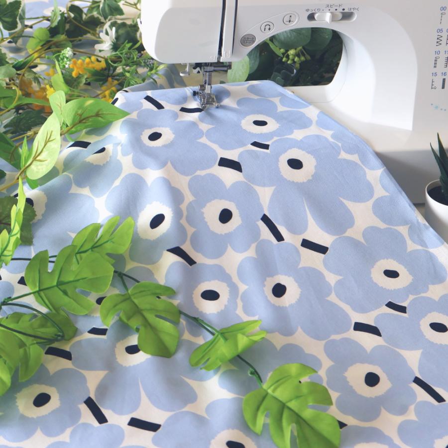 marimekko マリメッコ 生地 ミニウニッコ ライトブルー 水色 青 marimekko マリメッコ 生地 ミニウニッコ ライトブルー 水色 青