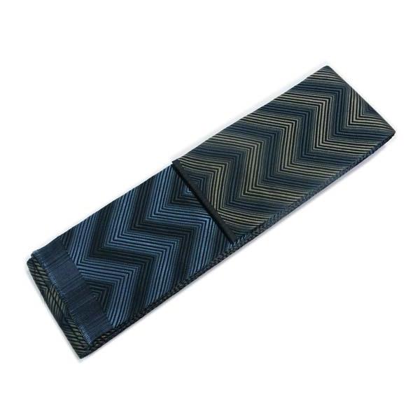 平和屋着物○男性 本場筑前博多織 角帯 菱繋文 正絹 逸品 CAAZ6411dy