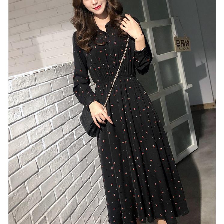 ワンピース ロングワンピース レディース 春 秋 ドット柄 マキシ ワンピース ロングワンピース レディース 春 秋 ドット柄 マキシ
