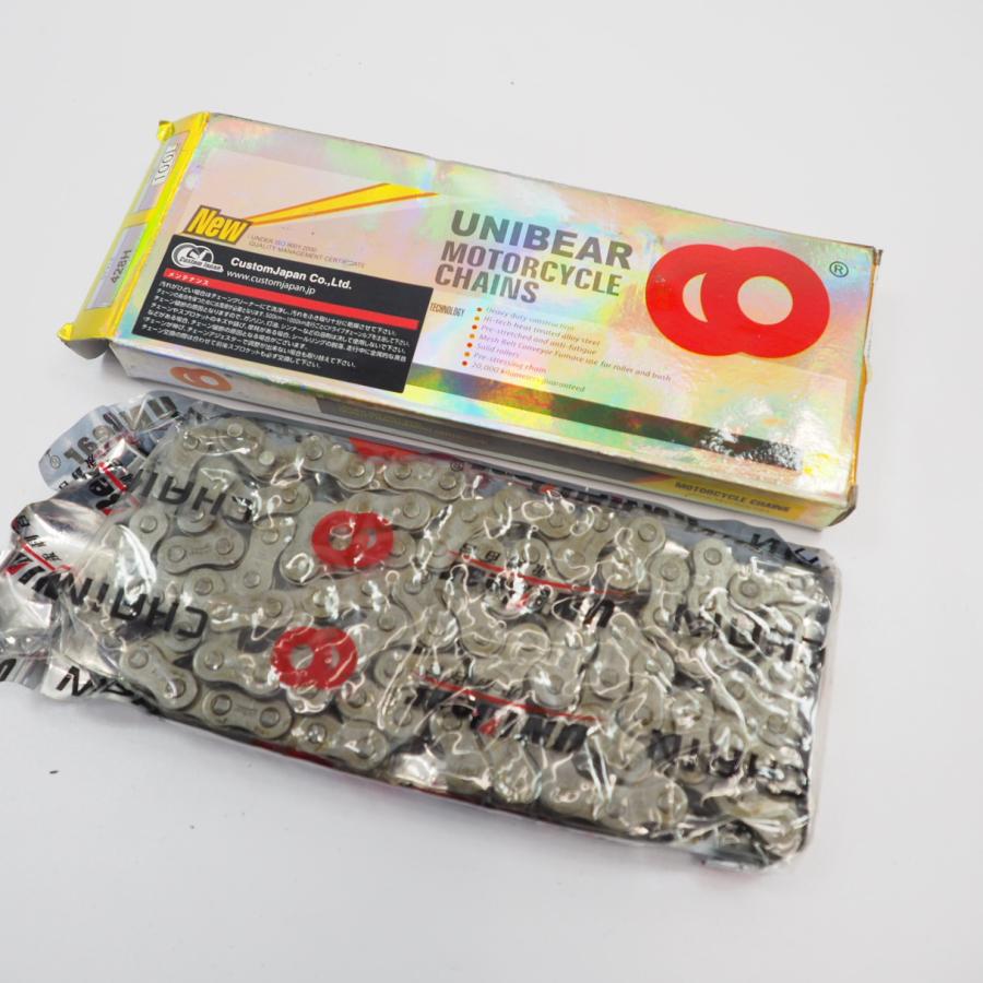 ユニベアUNIBEARチェーン 428 100 リンク クリップ式 バーディ50 RC50 V50Nニュースメイト EZ9 : 壱濱部品 ...