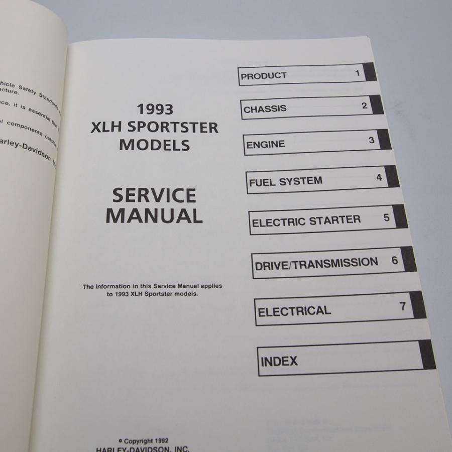 即決!HARLEY-DAVIDSON ハーレーダビッドソン1993.XLH.MODELS.XLHモデル.サービスマニュアル送料無料Part ...