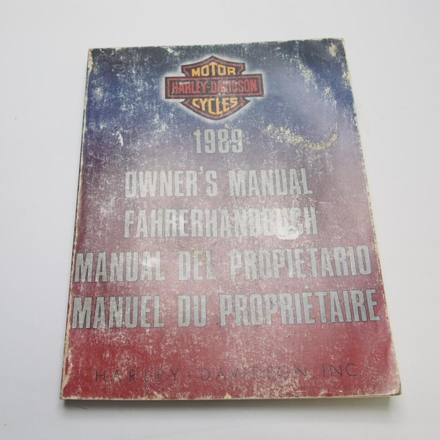 送料無料.Harley-Davidson.1989オーナーズマニュアルPart No.99965-89.4か国語.即決FXR.FXRS ...