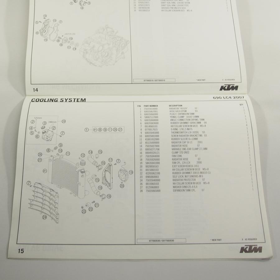 英語版KTM/690_LC4スペアパーツマニュアルENGINEエンジン2007ネコポス送料無料!! : 壱濱部品ショッピング店 - 通販 ...