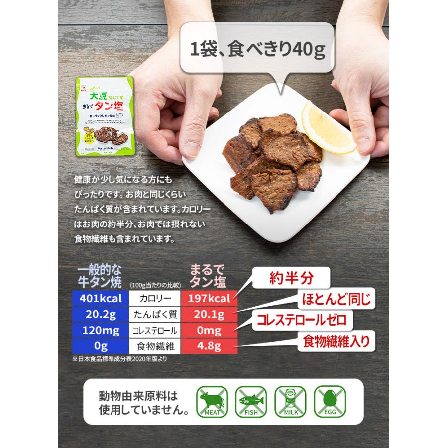 まるでタン塩 40g×4袋 ソイフィレ 大豆ミート ポスト投函 送料無料 常温 同梱不可 ギフト不可 [[まるでタン塩-4p] : まぐろ処一条 - 通販 - Yahoo!ショッピング