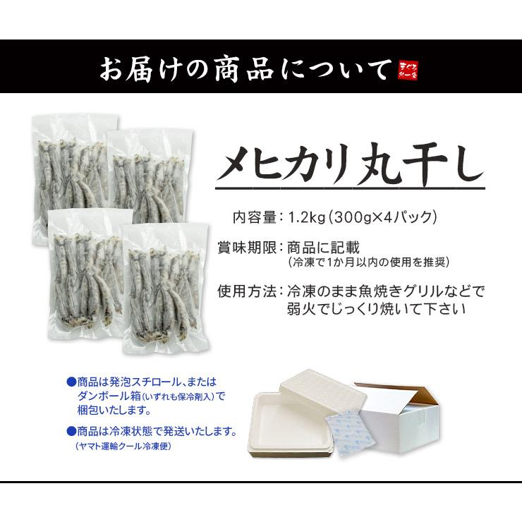 メヒカリ丸干し 1.2kg(300g×4袋) 60尾前後 送料無料 めひかり 目光 [[メヒカリ丸干し300g-4p] : まぐろ処一条 - 通販 - Yahoo!ショッピング