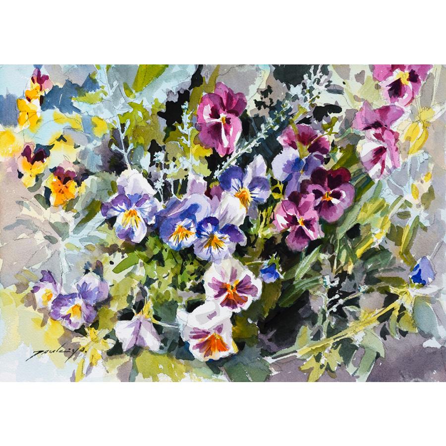 5％OFF 小野月世 春のうた 水彩5号大 25×35cm 額付き kochi-ot.main.jp