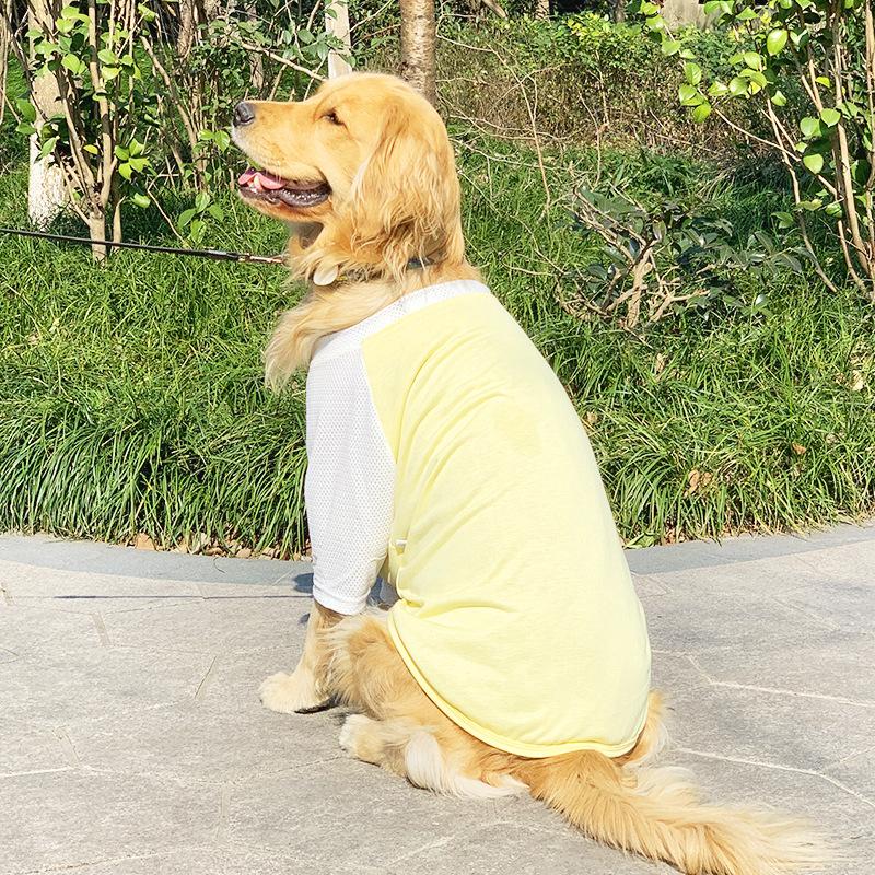 犬 春 夏 速乾 メッシュ Tシャツ 夏服 クール シンプル おしゃれ かわいい 安い 着せやすい 超大型犬 黄色 メール便 5XL 6XL 7XL 8XL : イチマルサンストア - 通販 ...