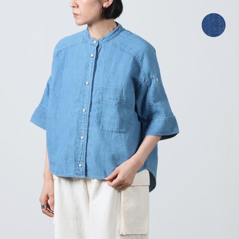 blanc basque (ブランバスク) 6ozデニム ハーフスリーブパールボタンシャツ : ICORA ヤフーショッピング店 - 通販 - Yahoo!ショッピング