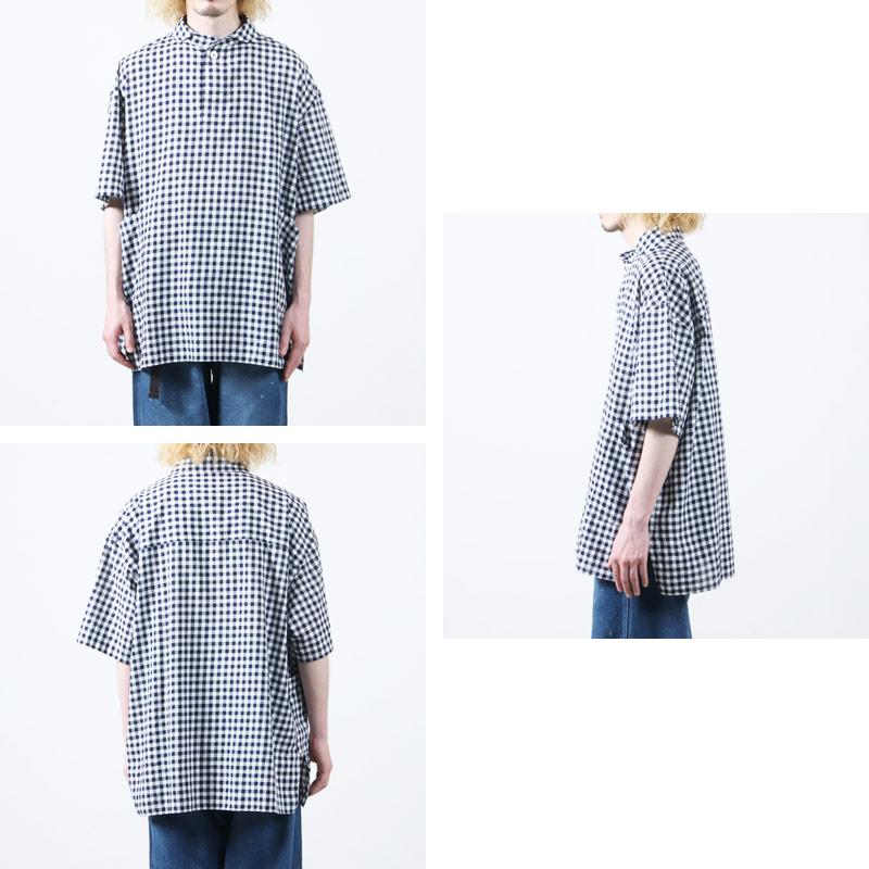 LOLO (ロロ) 定番プルオーバー 綿麻ギンガム 半袖ビッグシャツ : ICORA ヤフーショッピング店 - 通販 - Yahoo!ショッピング