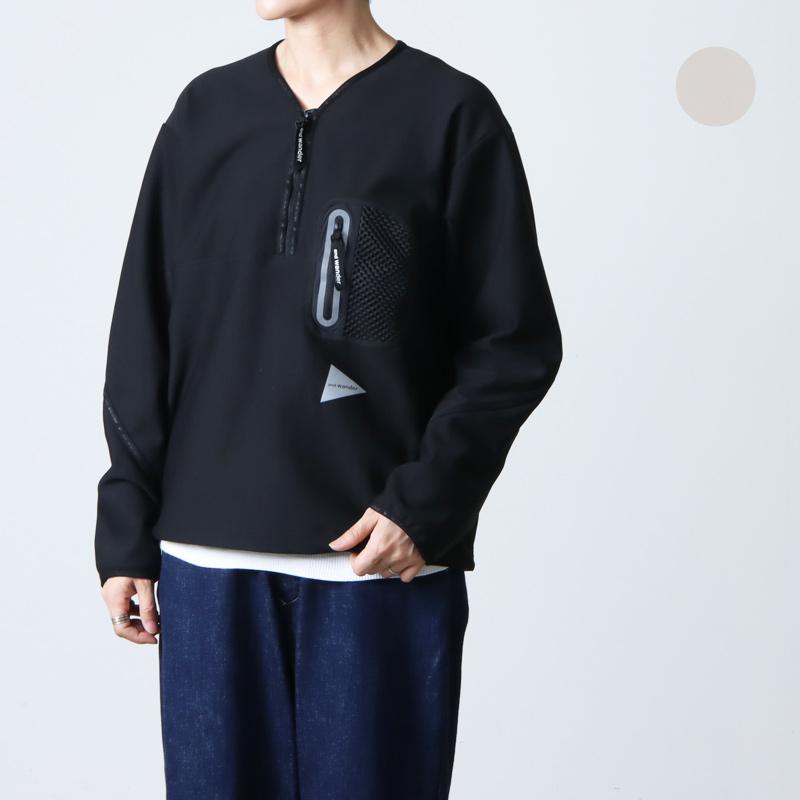 and wander (アンドワンダー) light fleece pullover / ライトフリースプルオーバー : ICORA ヤフー ...