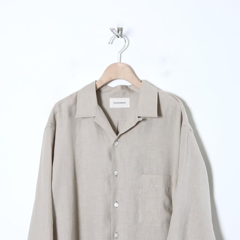 markaware MARKAWARE (マーカウェア) HEMP SHIRTING OPEN COLLAR SHIRT L/S / ヘンプ シャーティングオープンカラーロングスリーブシャツ ...