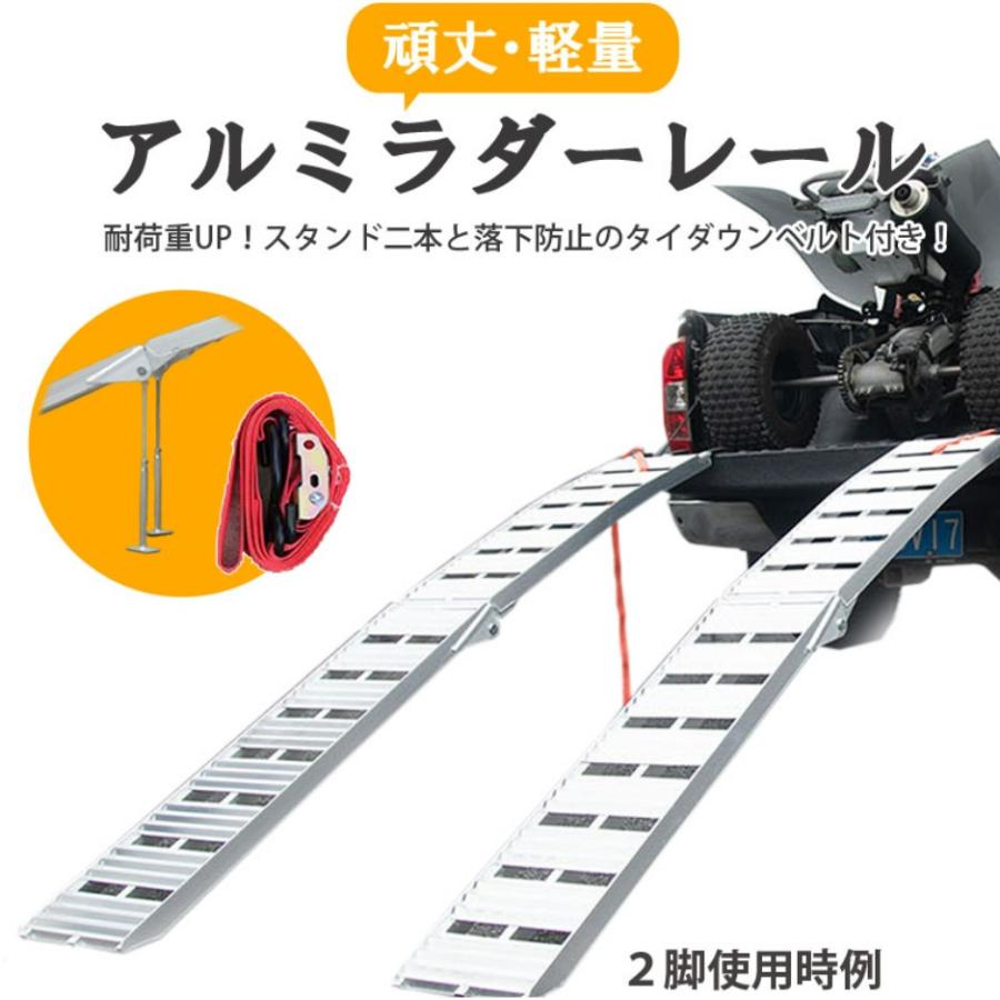 ラダーレール アルミラダーレール 折りたたみ 軽量 バイク 車 アルミブリッジ スタンド付 歩み板 Aタイプ コンパクト 脚付き RP04 : 一宮自転車ヤフーショップ - 通販 ...