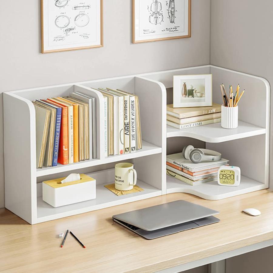 40/58/60/80CM 卓上収納ラック 机上本棚 デスク上収納ラック デスク上置棚 書架 木製 書類整理 組み立て簡単 卓上整理棚 多機能 文具用品収納 小物整理 : アイデアテクノロジー ...