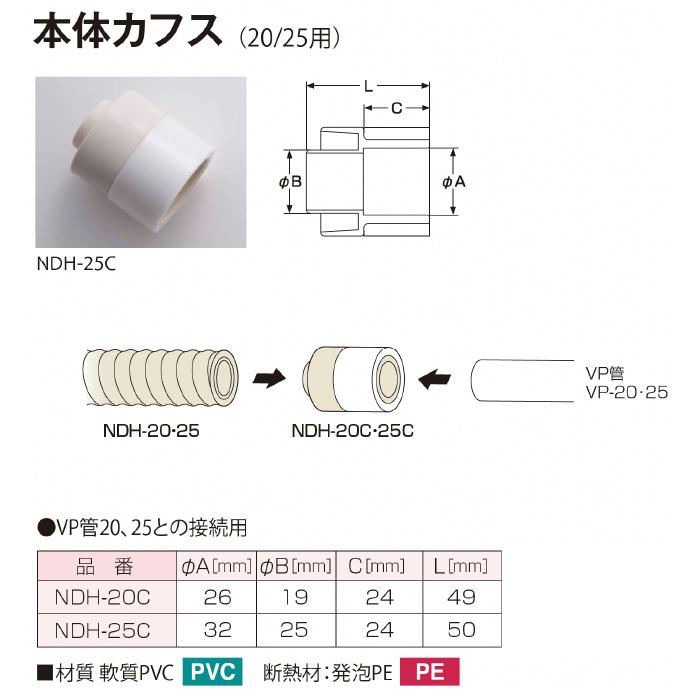 (20個) ユーシー産業 断熱ドレンパーツ 本体カフス NDH-25C : 家ファン! Yahoo!店 - 通販 - Yahoo!ショッピング